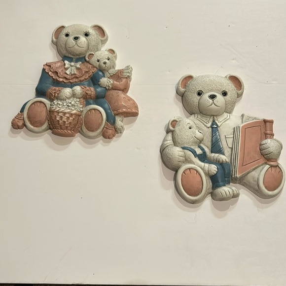 Home Interiors | Wall Decor | Vintage Home Interiors Teddy Bears Story ...